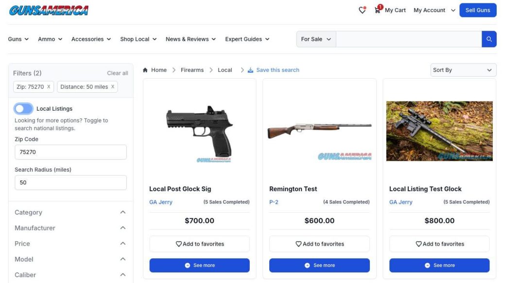 GunsAmerica Launches Local Listings to Make In-Person Firearm Sales ...
