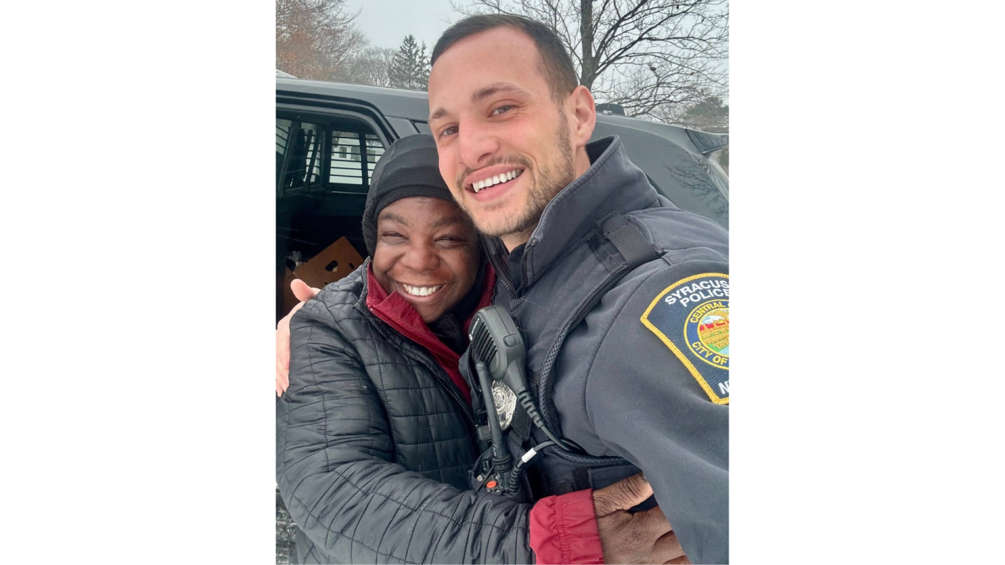 Community connection: Emotional moment for N.Y. woman after officer ...