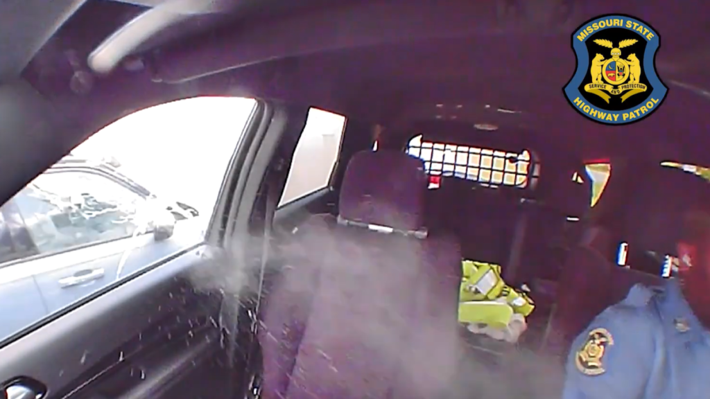 Video: Suspect in out-of-control vehicle shoots through Mo. trooper's ...